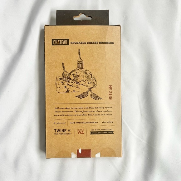 Twine | Dining | Chateau Cheese Markers Set Of 4 Reusable Forks | Poshmark